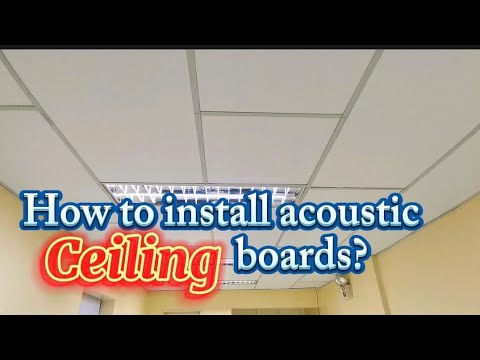 How to install acoustic ceiling boards? - YouTube