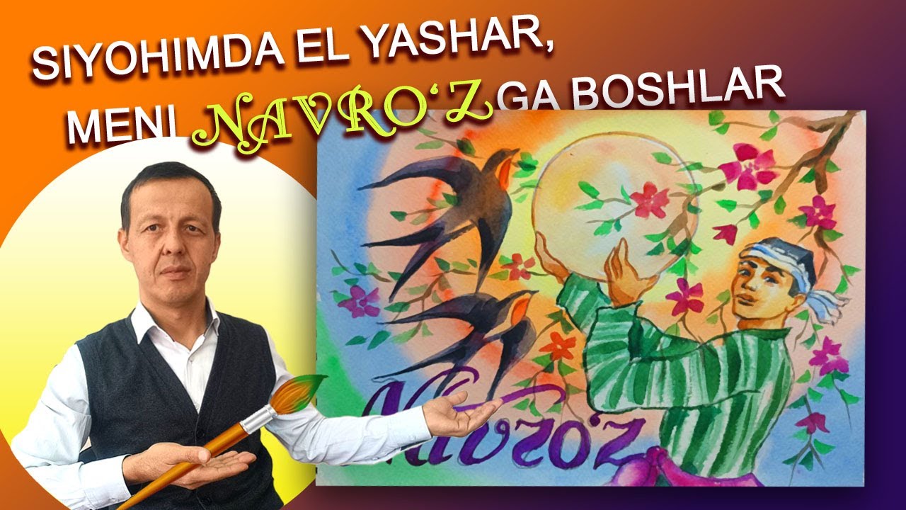 Drawing in honor of nowruz holiday/ Navro‘z bayrami haqida rasm chizish ...