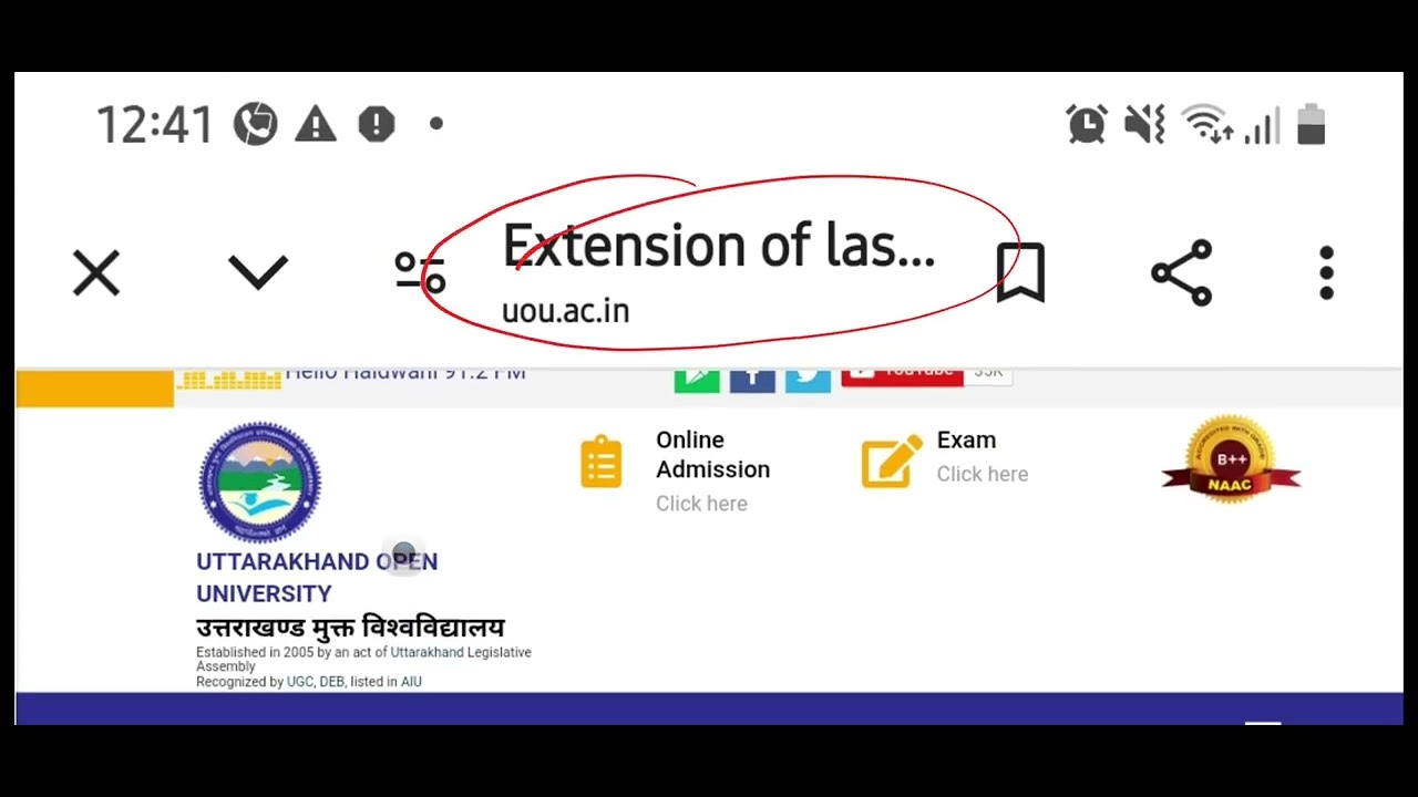 ON LINE ASSIGNMENT DATE EXTENSION BY UTTRAKHAND OPEN UNIVERSITY ALL ...