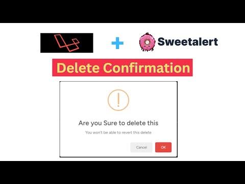 Sweet-Alert Delete Confirmation in Laravel | Laravel Blog Project Tutorial for Beginners - YouTube