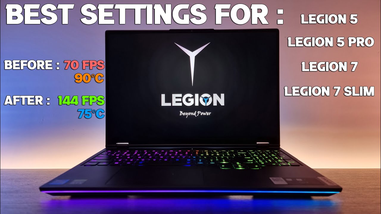 Lenovo LEGION Gaming Laptops Best Settings // Gain More FPS in 4 mins ...