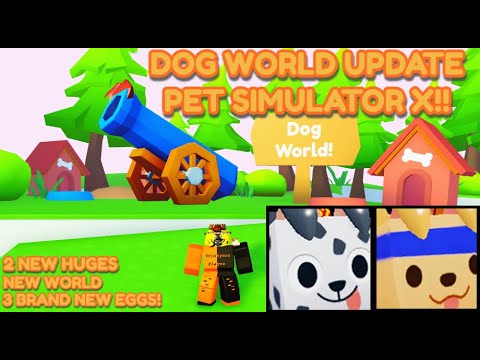 DOG WORLD UPDATE PET SIMULATOR X!!! - YouTube