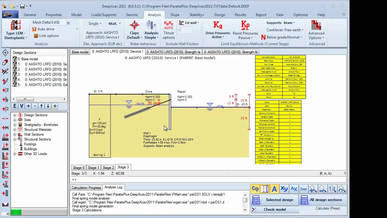 AASHTO LRFD load cases used in a DeepXcav model - YouTube