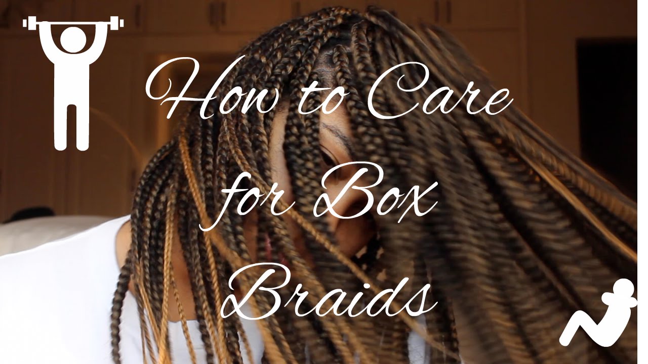 Protective Style | Box Braids | How to Clean Hair When Working Out ...
