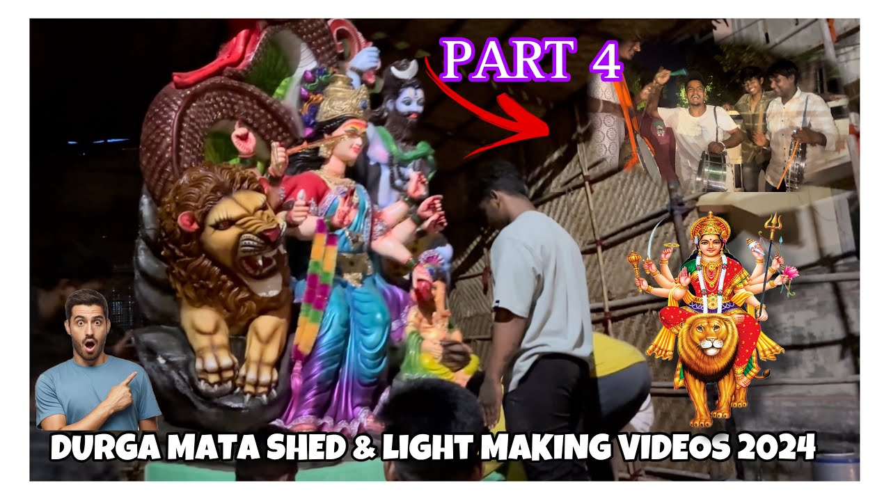 DURGA MATA LIGHT MAKING VIDEOS 2024 || PART 4#trending #durgamaa #light ...