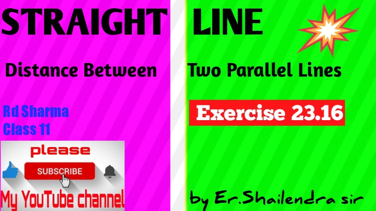 Straight Line Class 11 Math | Distance Between Two Parallel Lines | Rd ...