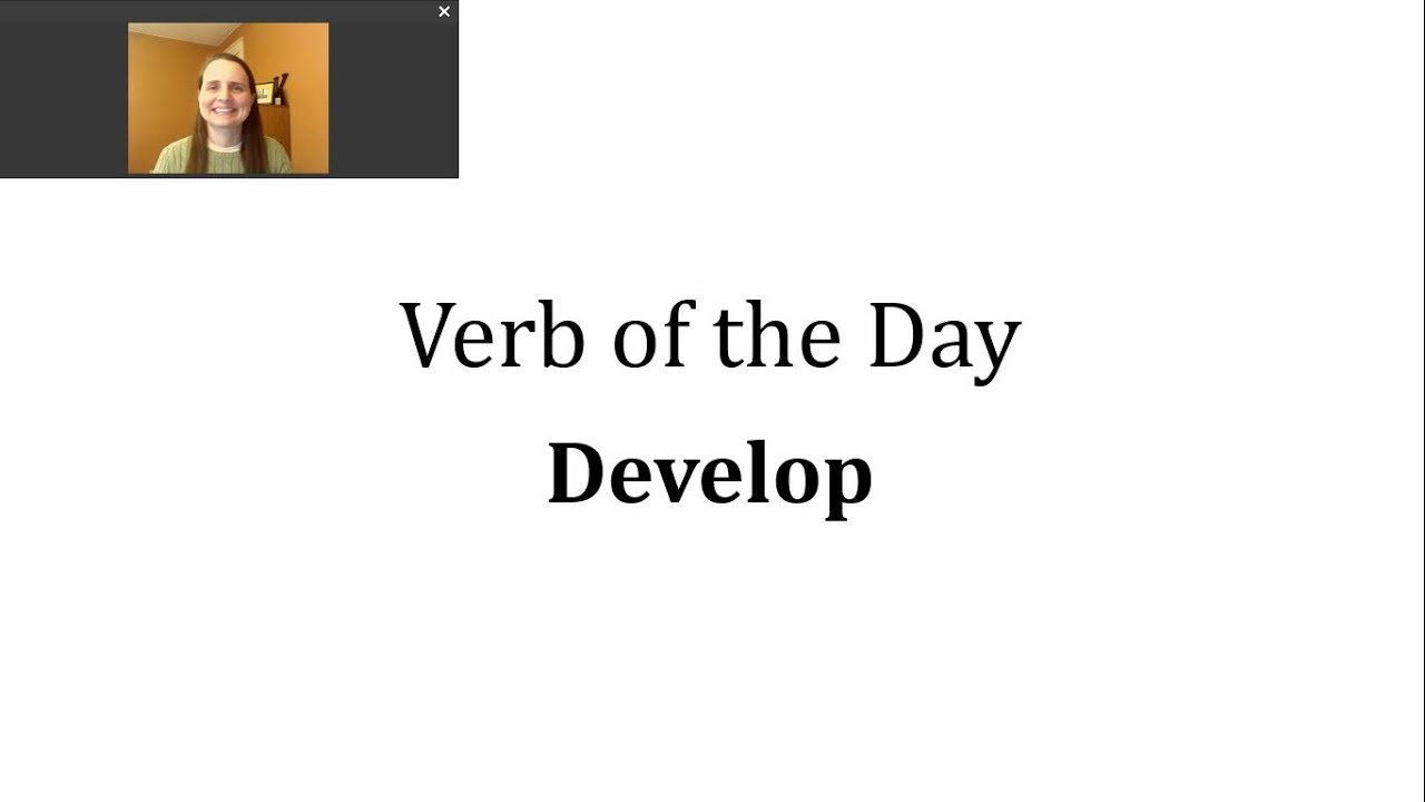 Verb of the Day - Develop - YouTube