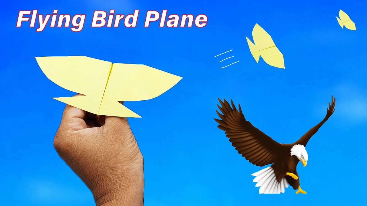 Paper Plane (Flying Like a Bird) - How to Make Paper Bird Plane - Best ...