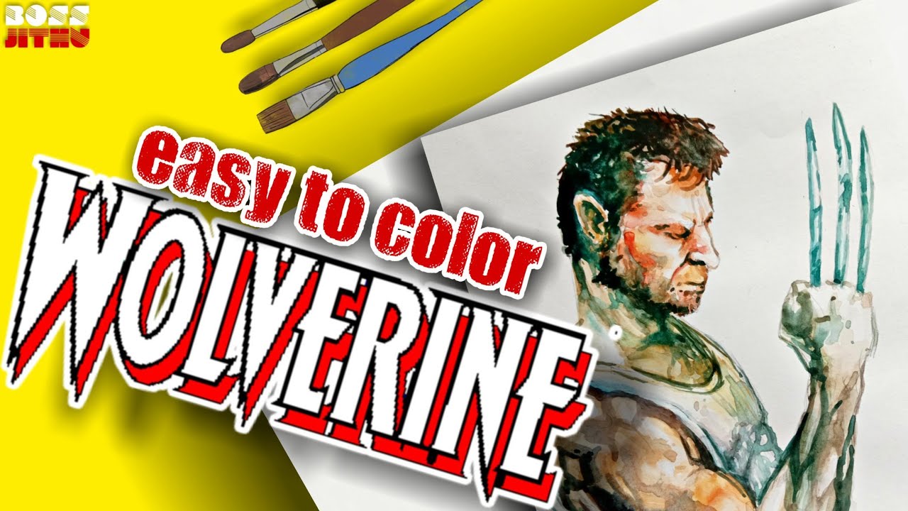 EASY TO DRAW LOGAN. #marvel#wolverine#logan#art#watercolor - YouTube