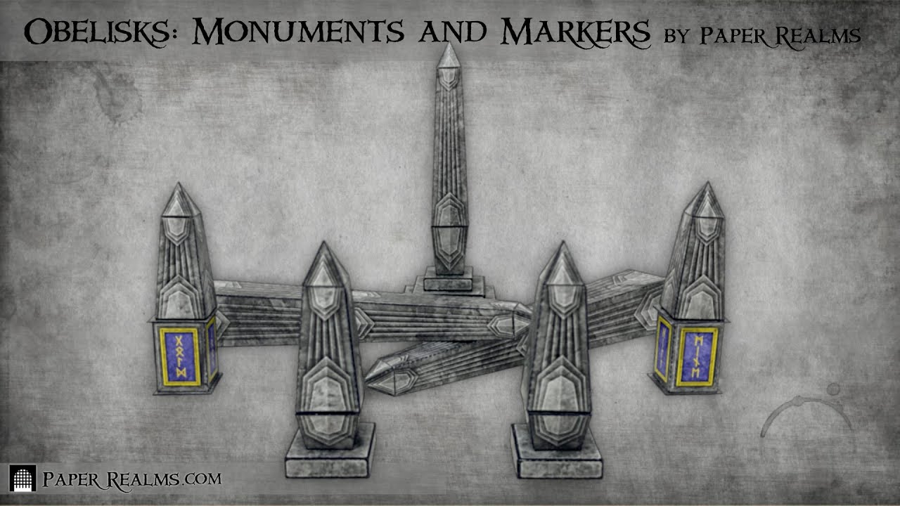 Paper Terrain Showcase: Obelisks - Monuments and Markers - YouTube