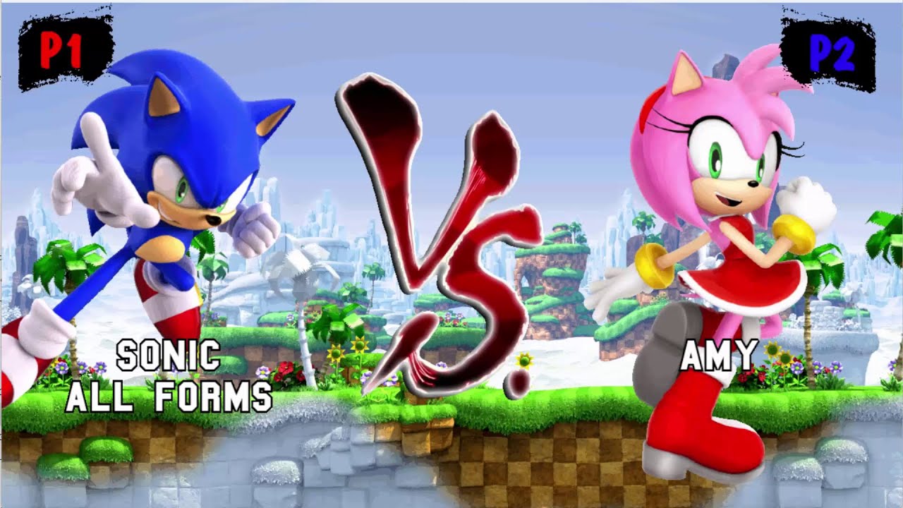 Sonic all forms & Shadow VS Amy Rose & Blaze I Sonic Mugen - YouTube