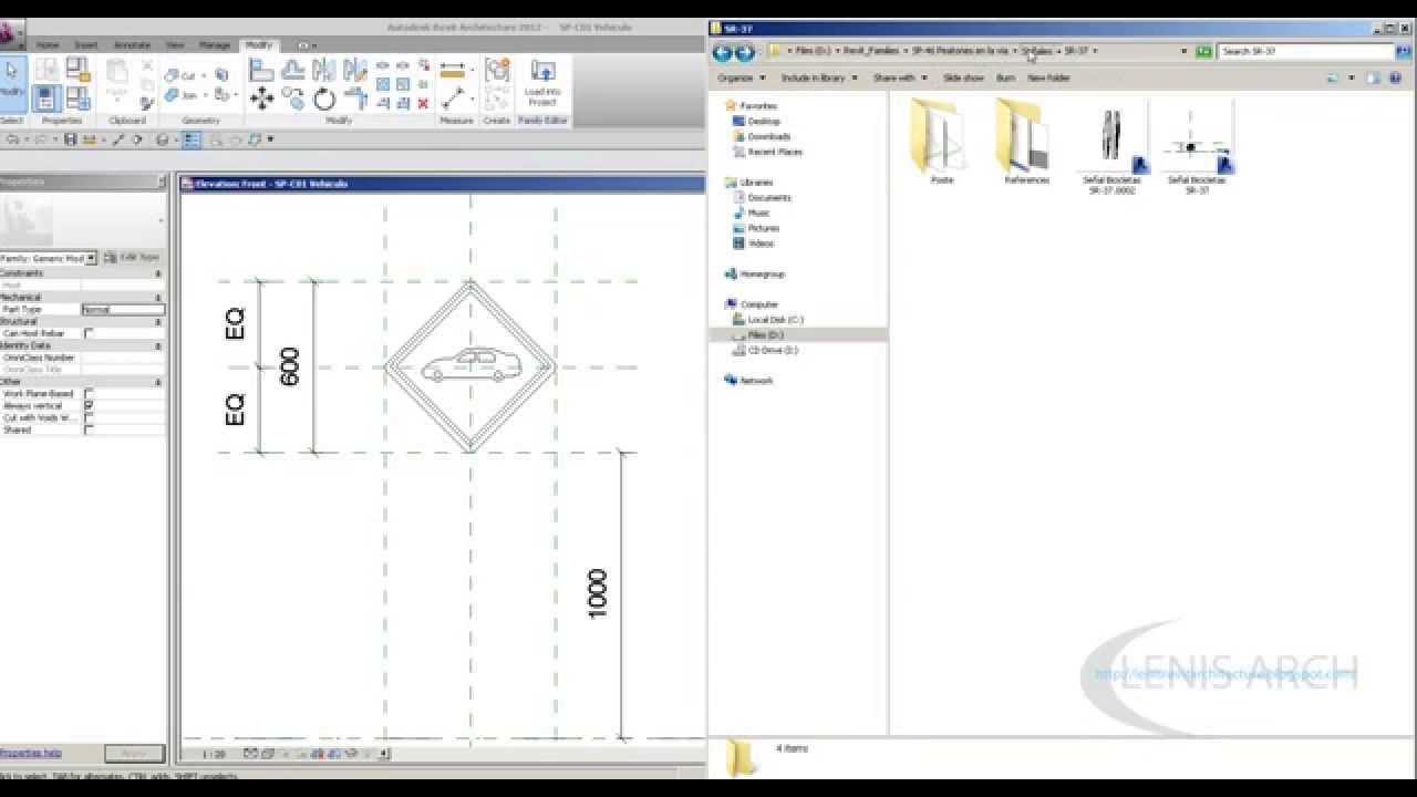 Señal transito vehicular Revit - YouTube