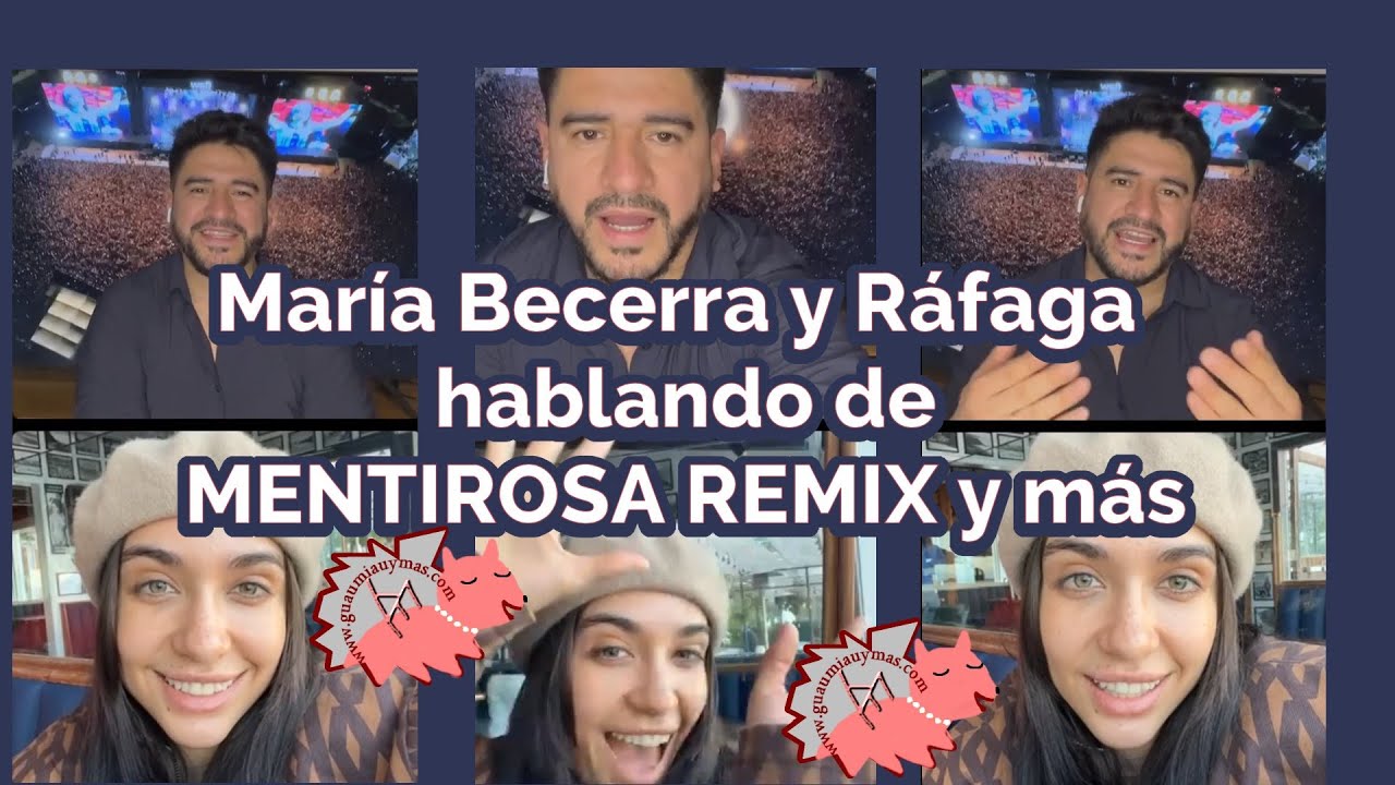 María Becerra y Ráfaga hablando de MENTIROSA Remix y más #MaríaBecerra ...