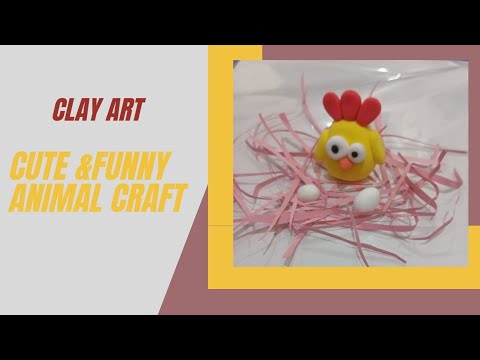 Easy cute clay ideas/ super clay chick/cute &funny animal craft - YouTube