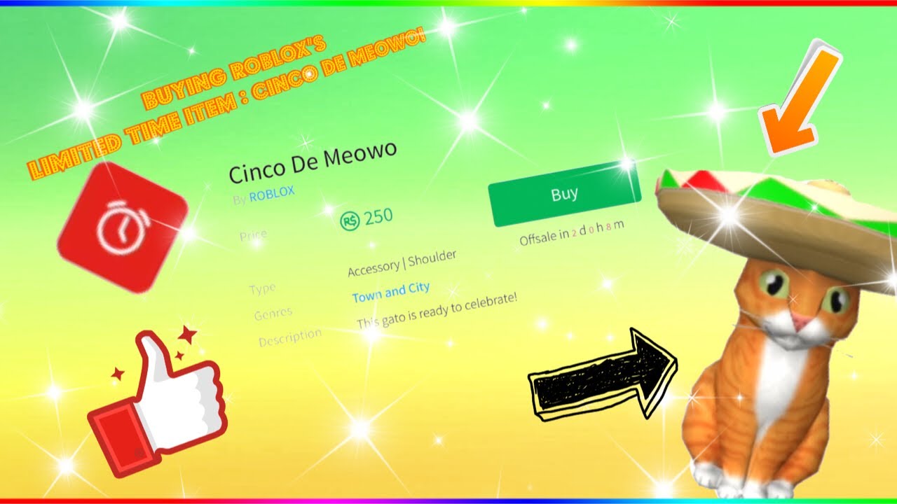 Buying ROBLOX’s Limited Time Shoulder Accessory Cinco De Meowo! ~ LPS ...