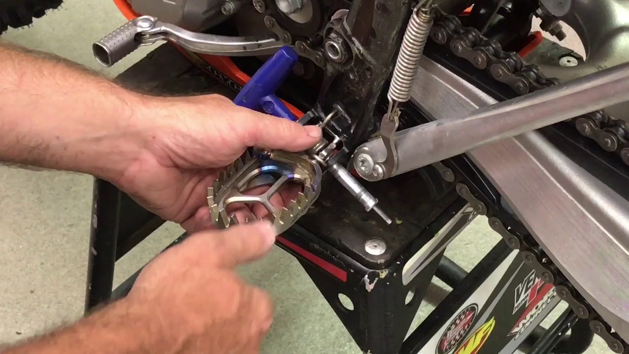 KTM Foot Peg Pin Mod - YouTube
