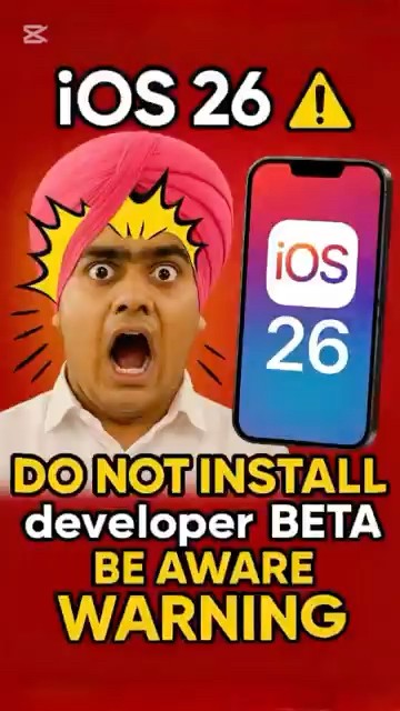 🚫 iOS 26 Developer Beta ⚠️ DO NOT INSTALL | Be Aware Now! #trending # ...