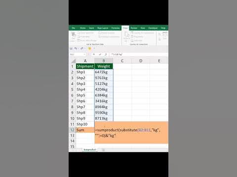 Sumproduct And Substitute Functions In Excel | Excel Formulas #excel #exceltips #exceltricks # ...
