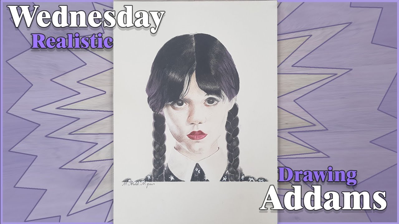 Wednesday Addams ( realistic painting ) - YouTube