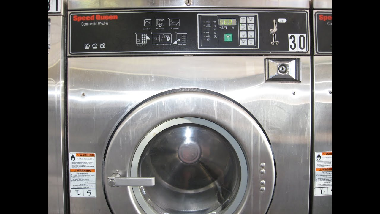 Speed Queen SC30 BC2 Commercial Washer - YouTube