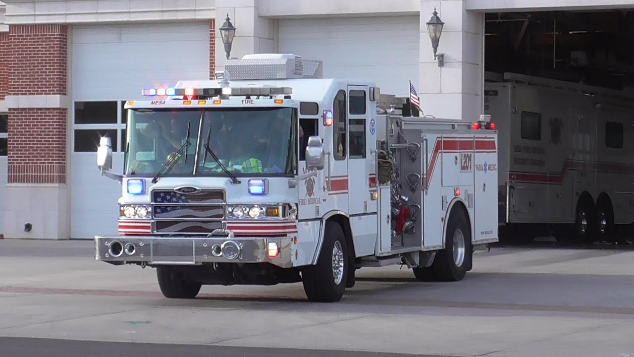 Mesa Fire & Medical Dept. *RESERVE* Ladder Tender 201 responding - YouTube