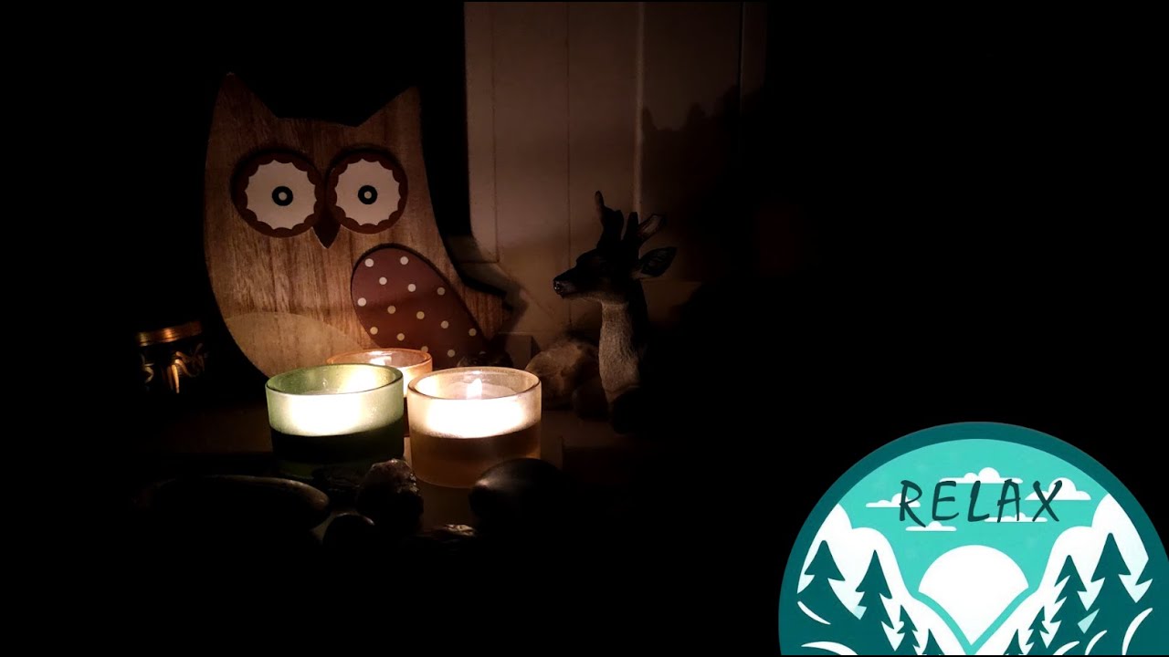 Calming Night Glow 🌙 ~ Nature Sounds ~ 4K Candlelight for Relaxation ...