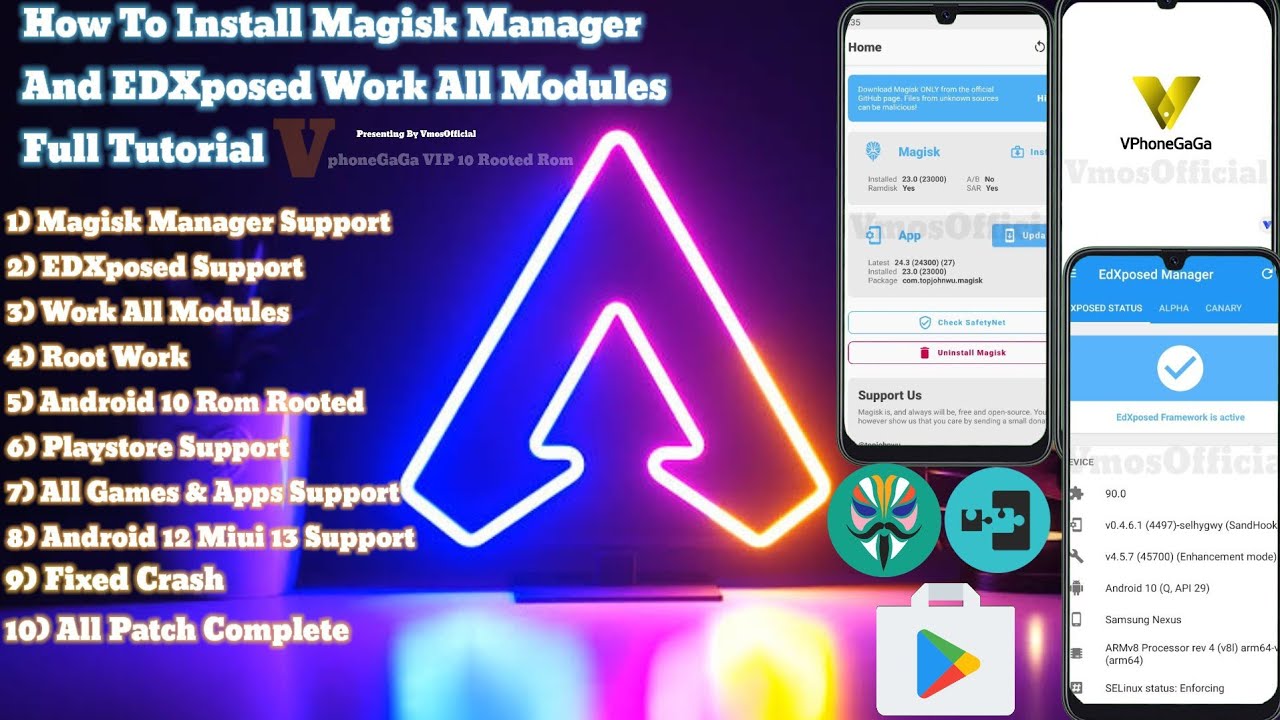 How To Install Magisk Manager & EDXposed Work All Modules in VphoneGaGa ...