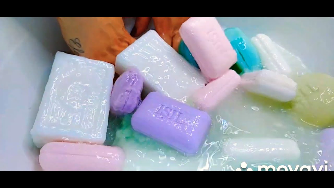 Asmr 20 soaked soap /relaxation whit soap/ rahatlatan sesler - YouTube