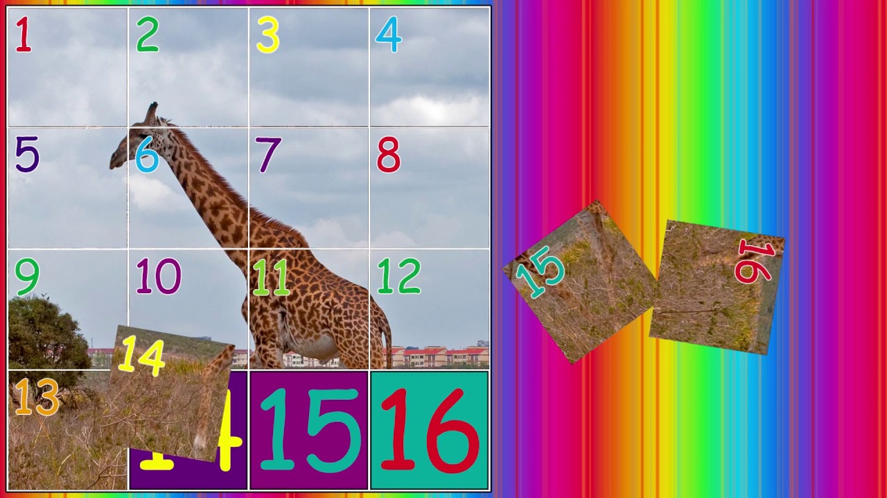 Learning Words with Number Puzzles - Giraffe - YouTube