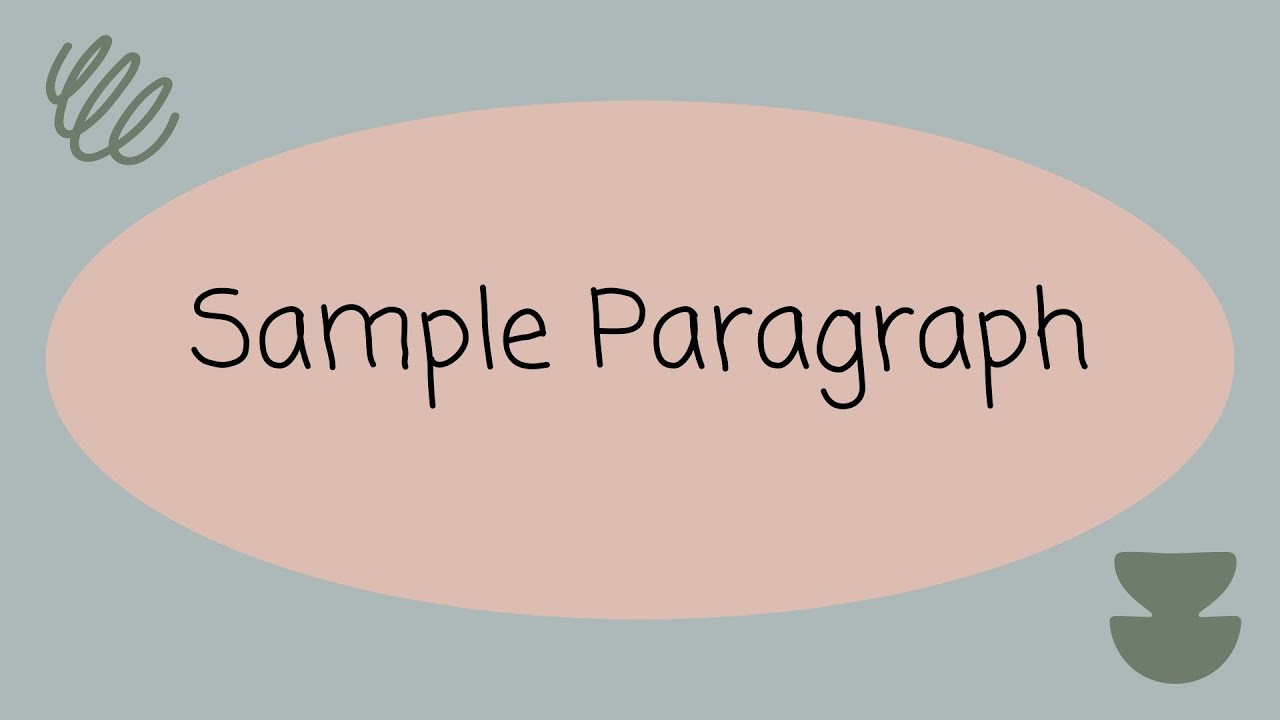 Sample paragraph labeled - YouTube