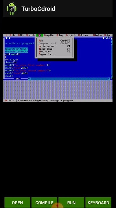 Simple Addition Program in Turbo C++ || addition of two number in c #cprogramming #shorts #short ...