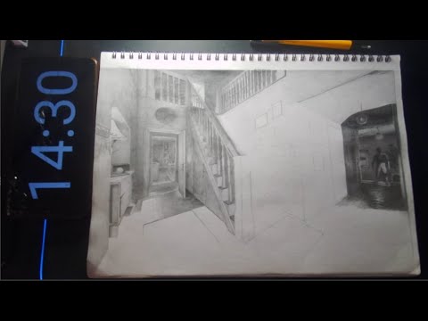 3 Hour Visage Hallway Drawing Progress Time-lapse (Test) - YouTube