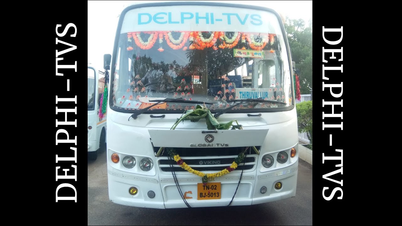 DELPHI-TVS buses of PRR coming out from SIPCOT - YouTube