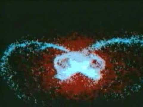 Astrophysics Galaxy Collision simulation - YouTube