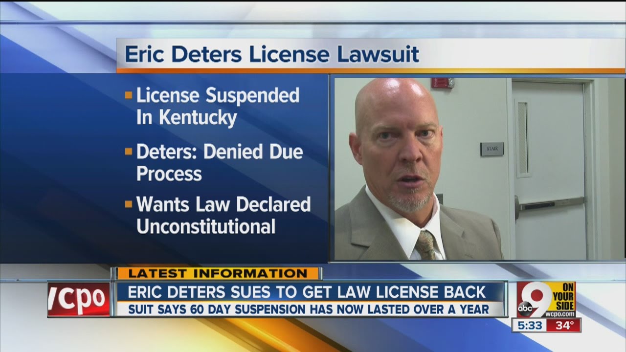 Eric Deters sues to get law license back - YouTube