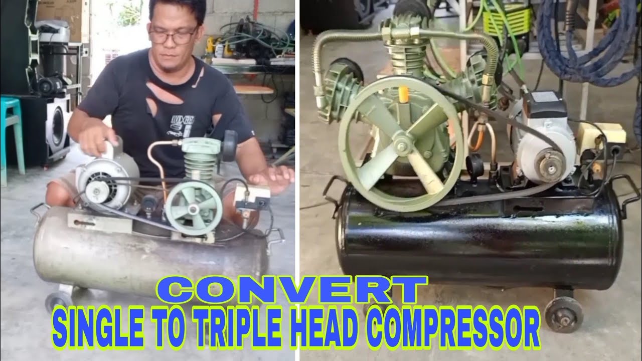 COMPRESSOR HEAD for FISHING, WORKSHOP, MINING || CONVERT to TRIHEAD ...