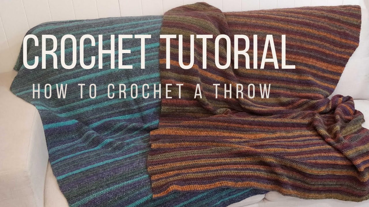How to crochet a throw - crochet tutorial for absoulte beginners - YouTube