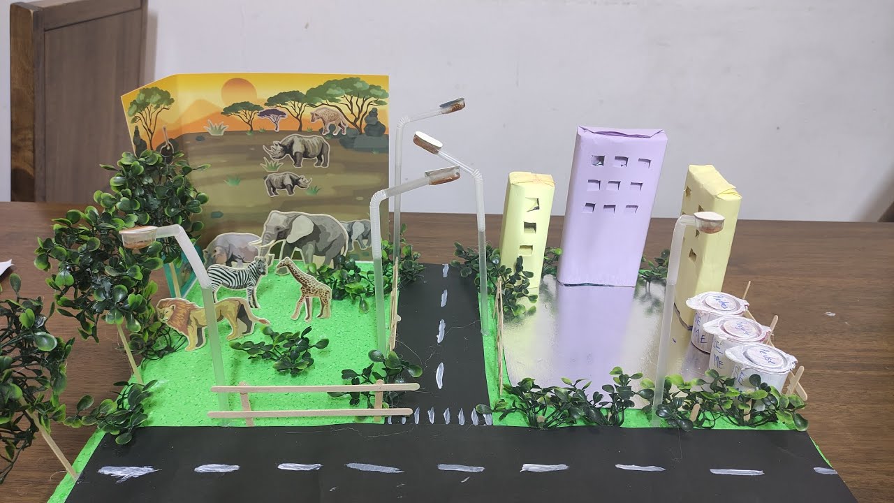 3D environment model || DIY school project. || grade 3 #environment # ...