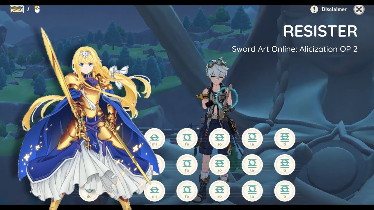 RESISTER (SAO: Alicization OP 2) | Genshin Impact Windsong Lyre Cover ...