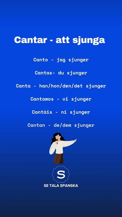 Spanska verb i presens: CANTAR - YouTube