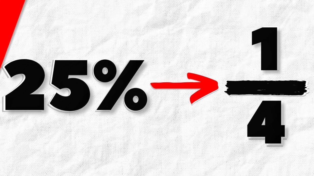 How to Convert Percents to Fractions | Pre-Algebra - YouTube