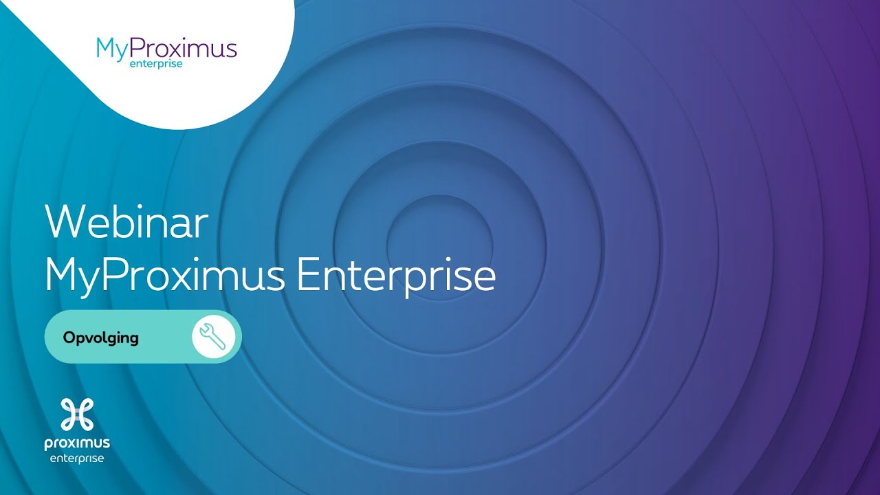 MyProximus Enterprise – Opvolging - YouTube