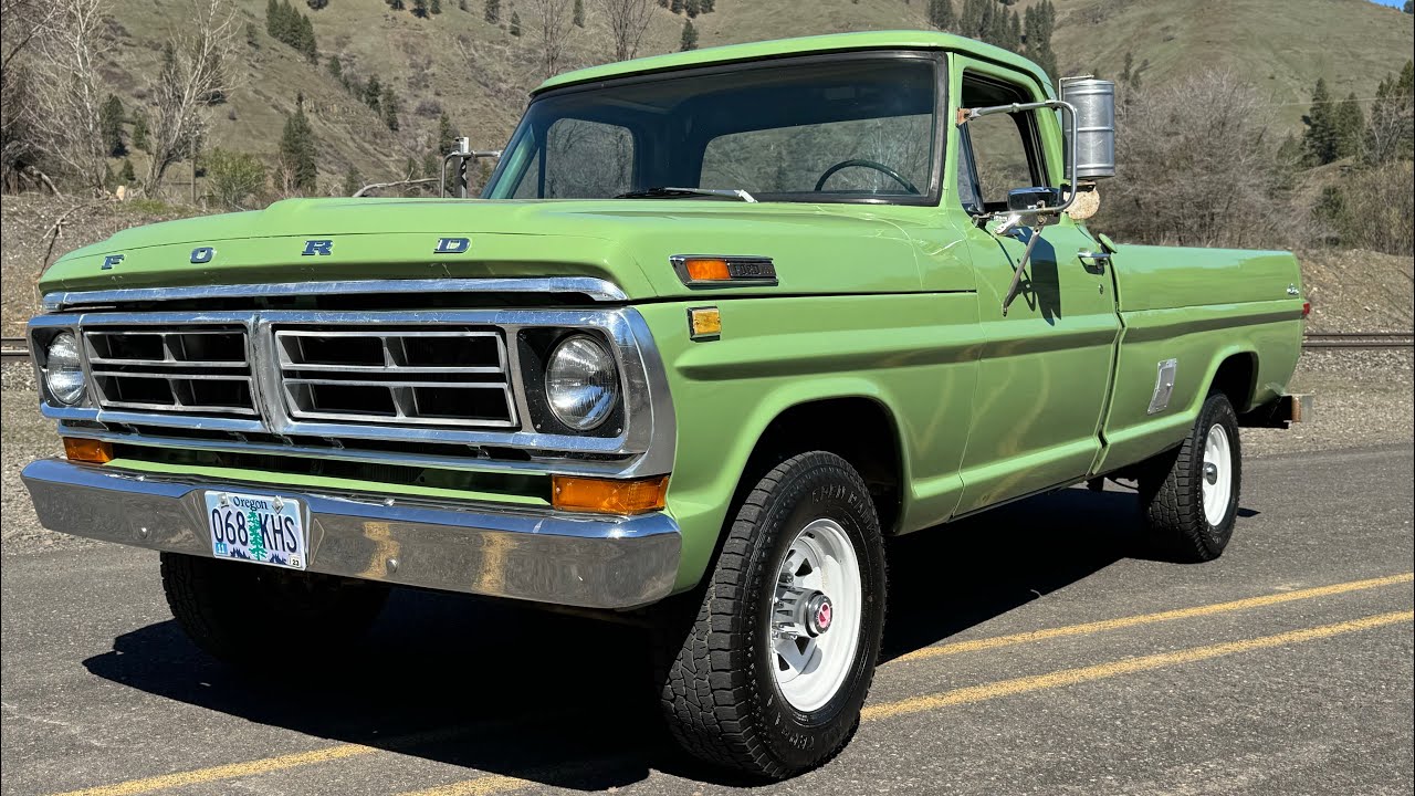 Freeway Driving the 1971 F100 4-Speed 4wd - YouTube
