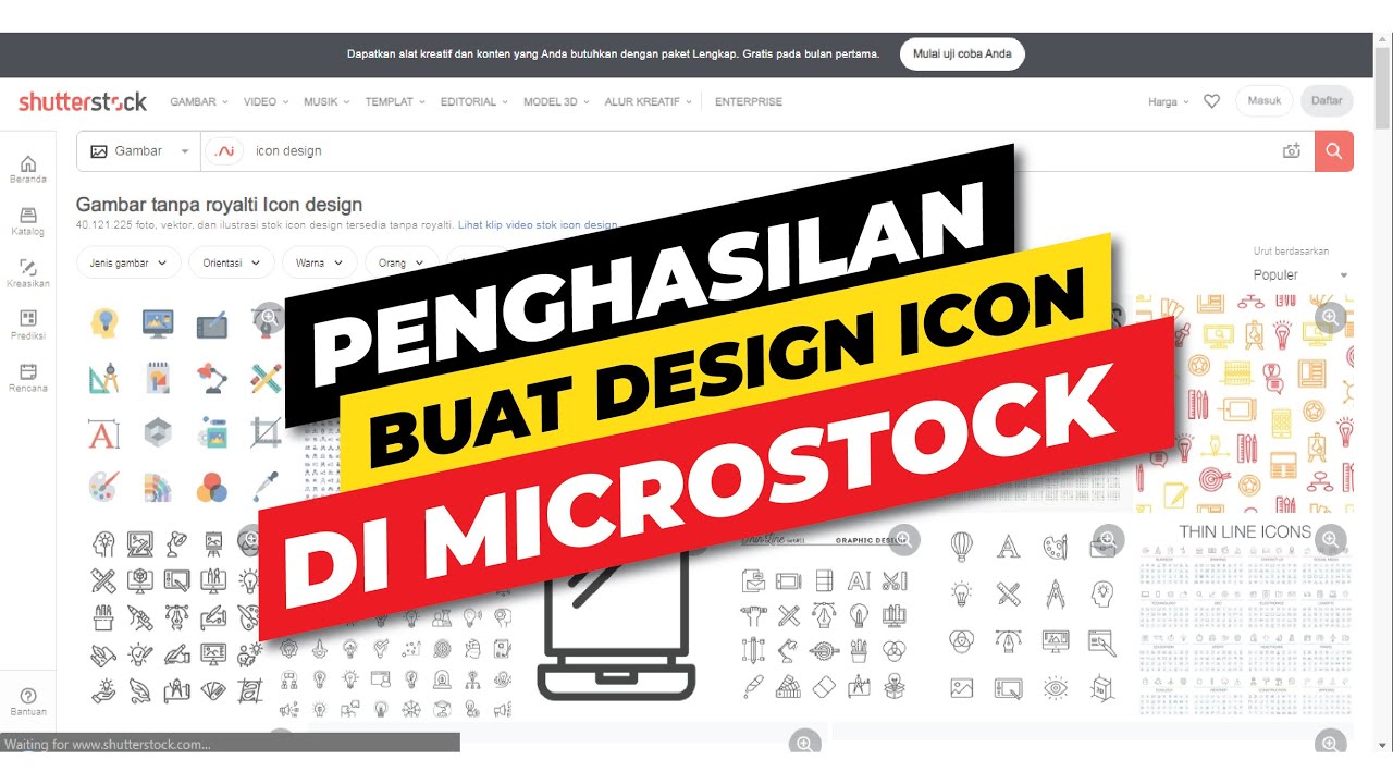 PENGHASILAN BUAT DESAIN ICON DI MICROSTOCK - YouTube