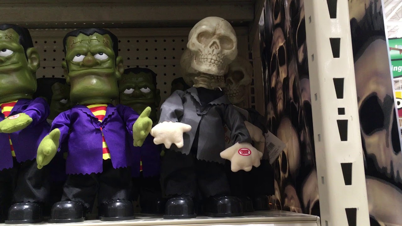 Menards Halloween 2017 Dancing Monster- Skeleton - YouTube