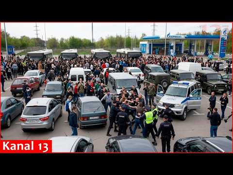 Moskvada rahat HƏYATIN SONU: Benzin üstündə ƏLBƏYAXA DAVA, bir-birlərini YERLƏRDƏ SÜRÜDÜLƏR