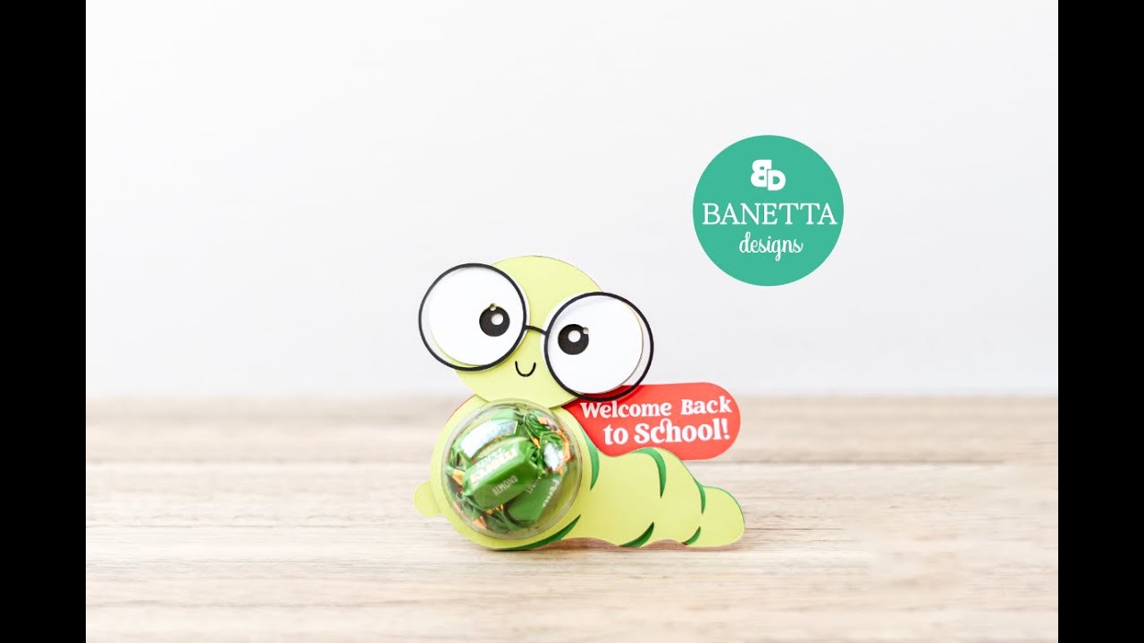 Cute worm - Welcome back to school - Candy holder - DIY gift idea - SVG ...