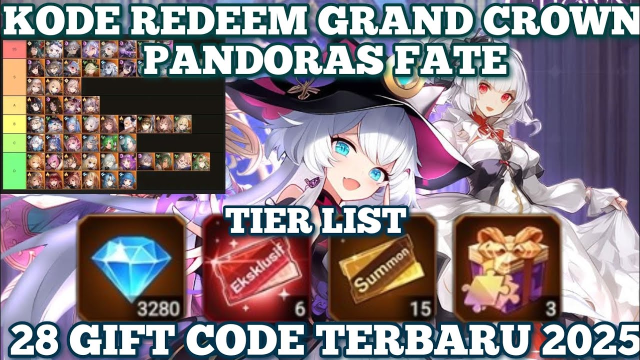 Kode Redeem & Tier List Grand Crown Pandora's Fate 2025 ! Gift Code ...