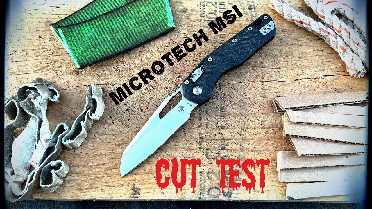 Cut Test: Microtech MSI! It looks BADASS, but will it CUT WELL?! - YouTube
