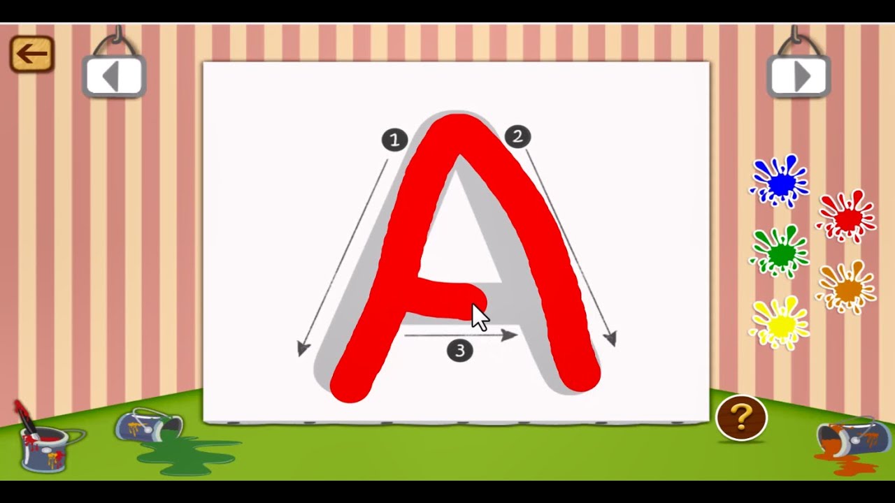 How to Teach Kids to Write Alphabets | Alphabet Learning Game for Kids ...